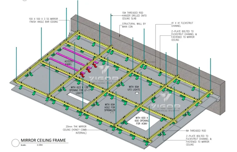 Stainless Steel Honeycomb Panels for Ceilings & Walls